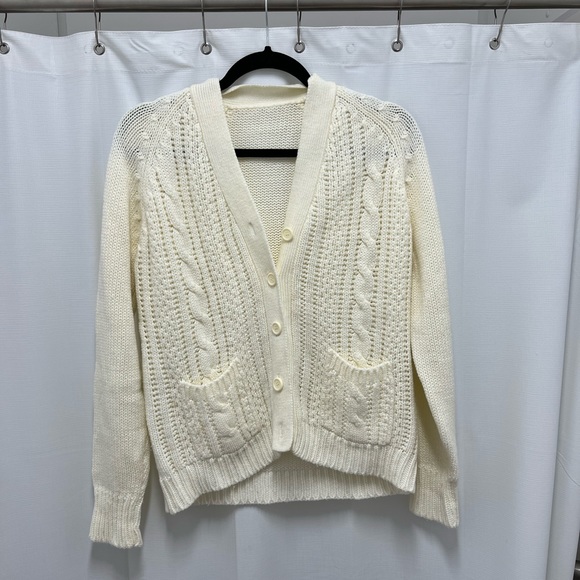 Sweaters | Vintage Cream Knit Cardigan | Poshmark